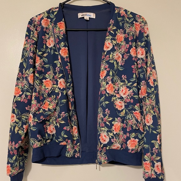 Alice Blue | Jackets & Coats | Alice Blue Floral Bomber Jacket | Poshmark